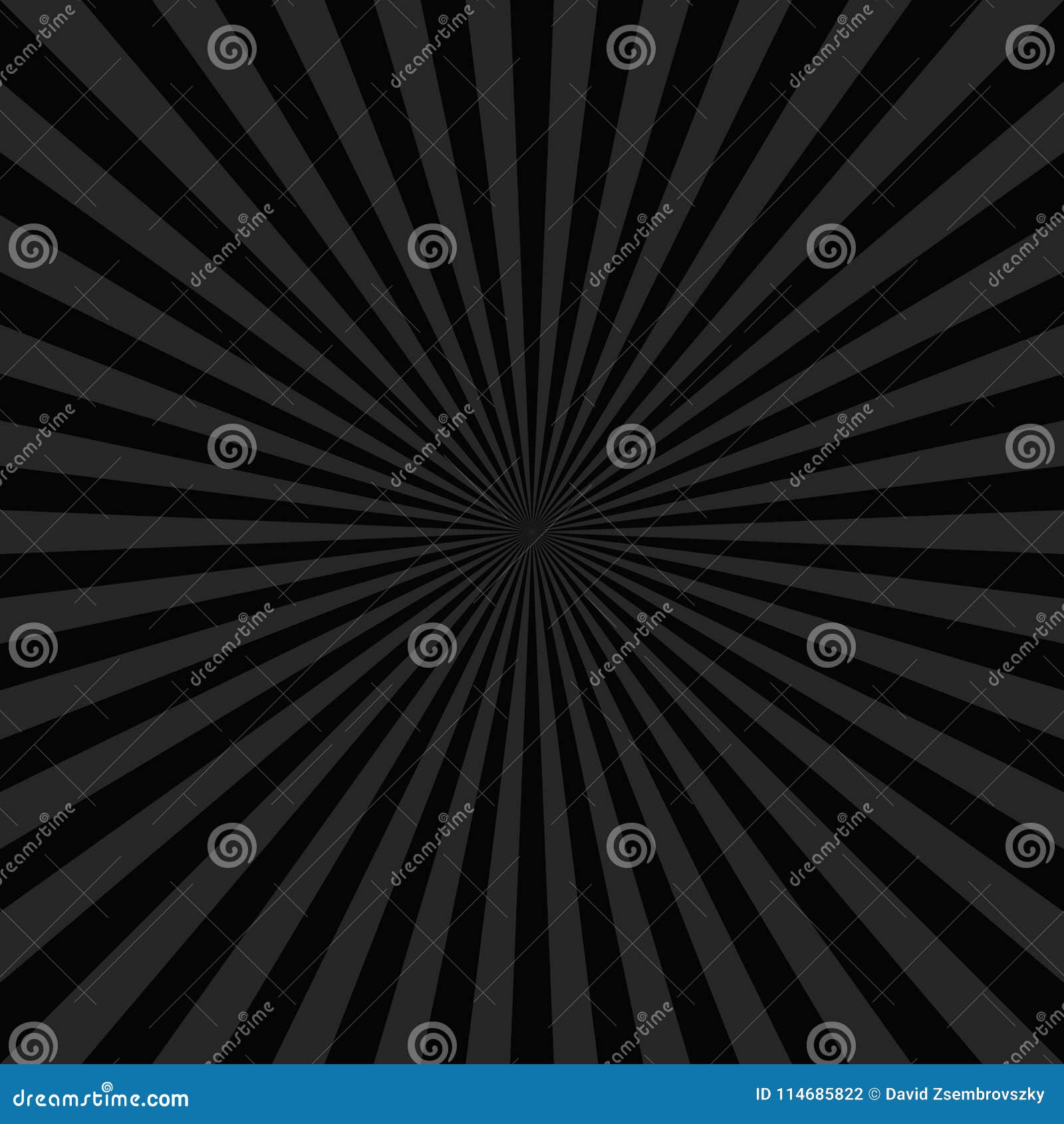 Black Ray Burst Background - Comic Vector Graphic with Radial Stripe ...
