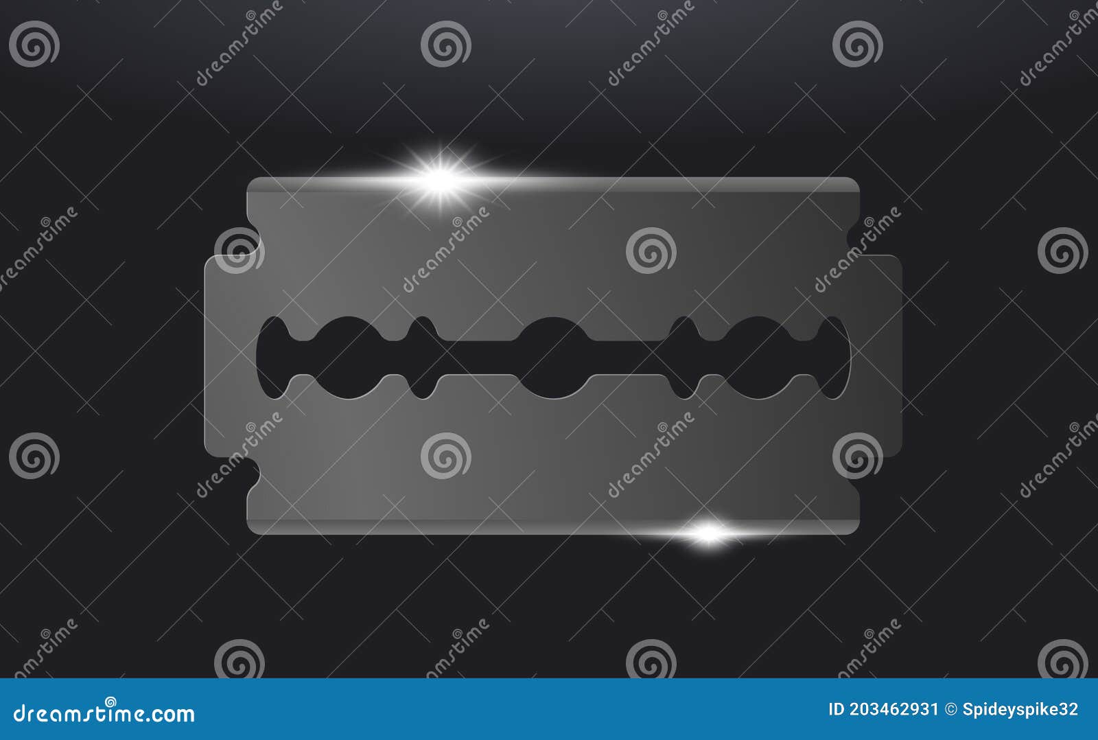 Black Razor Blade. Isolated Vector Illustration Stock Vector ...