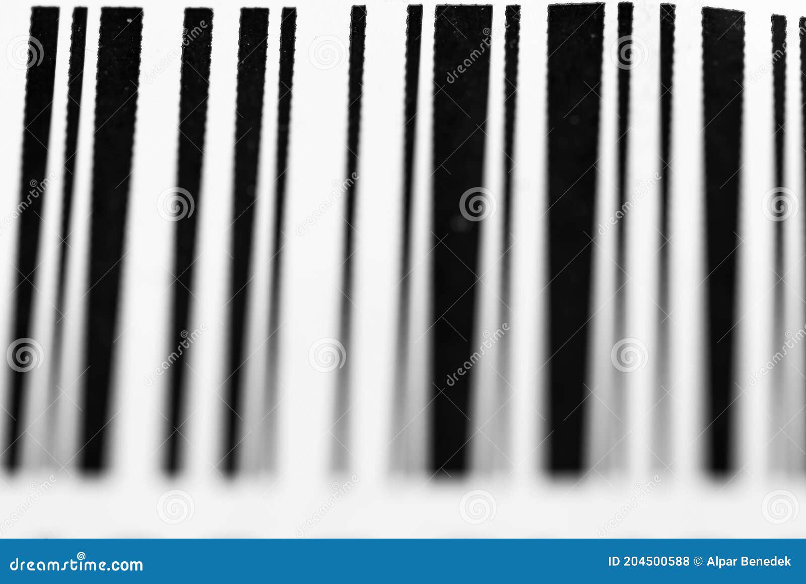 Black Real Bar Code on White Label Close Up Macro Shot Stock Photo ...