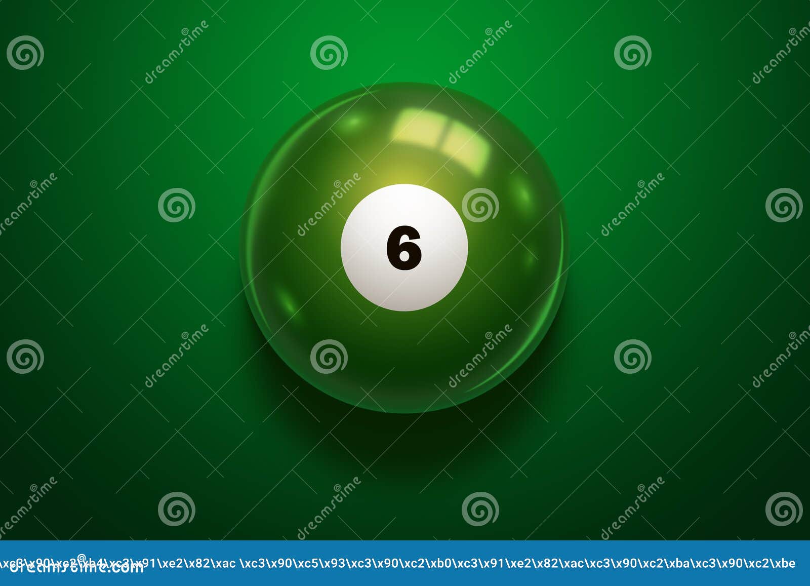 Black Realistic Billiard Eight Ball on Green Table Stock Illustration ...