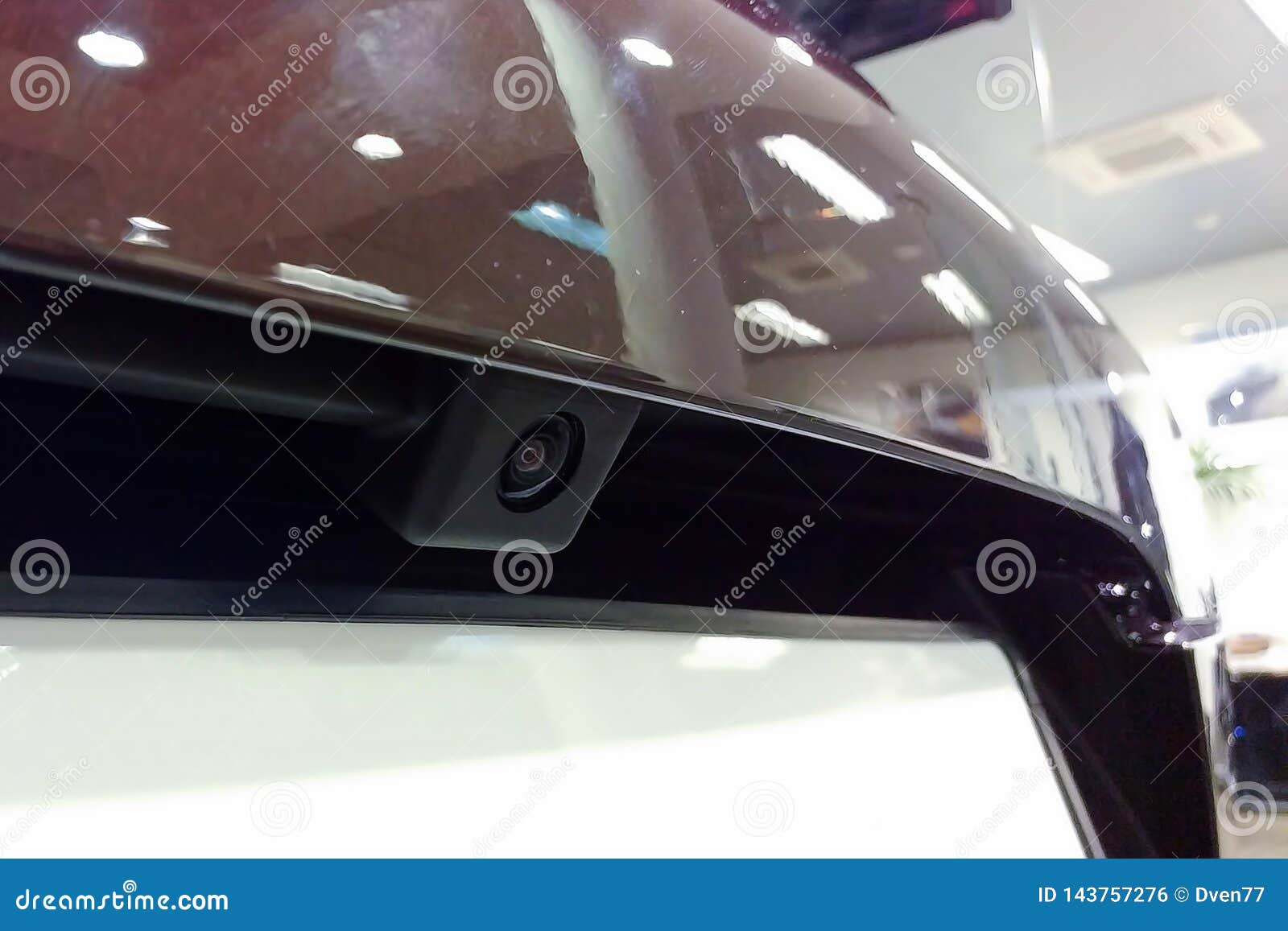 Black Rear View Camera of Brown SUV Car Stock Photo - Image of ...