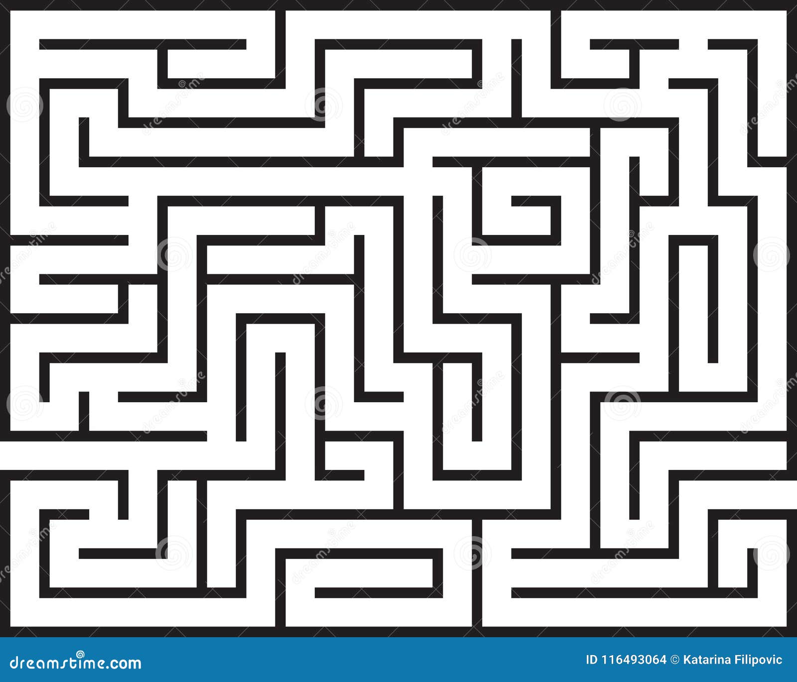 Rectangle Maze. Game For Kids. Three Entrances, One Exit. Education ...