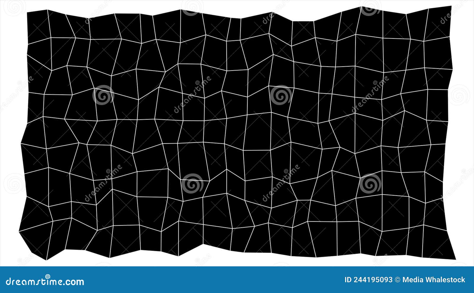 Black Rectangle with Wavy Grid. Animation. Animation with Black Square ...