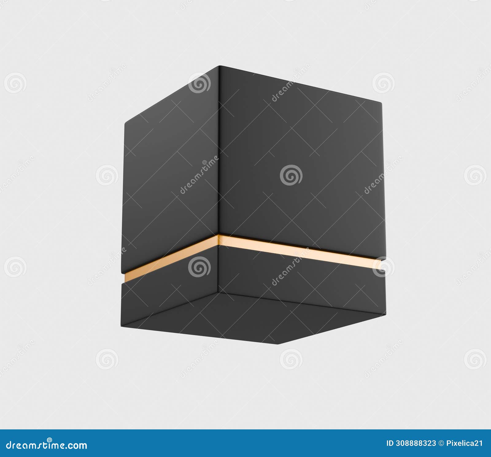 Black Rectangular Box on Gray Background Stock Illustration ...