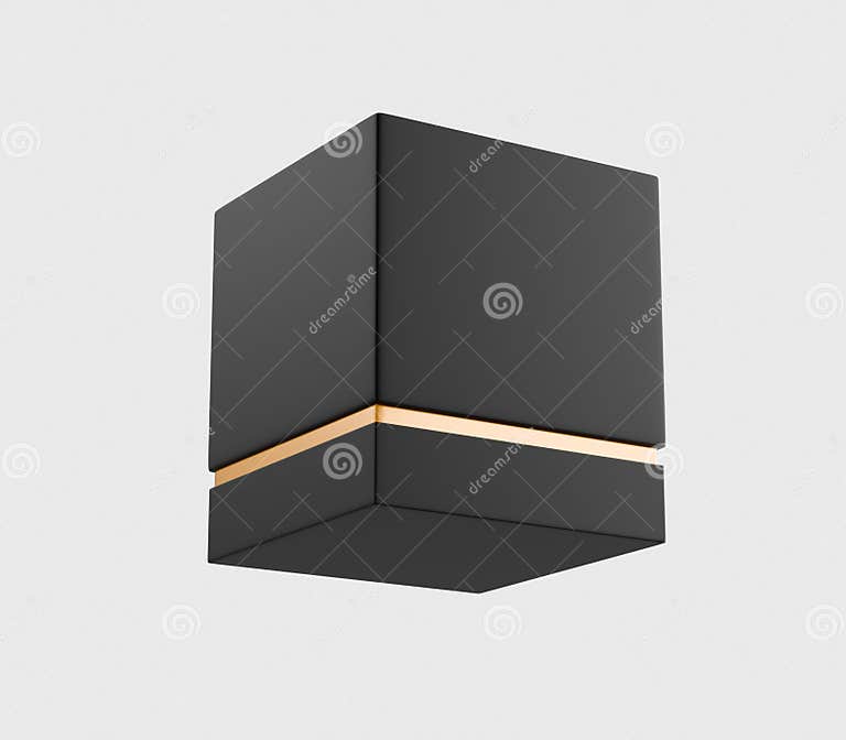 Black Rectangular Box on Gray Background Stock Illustration ...