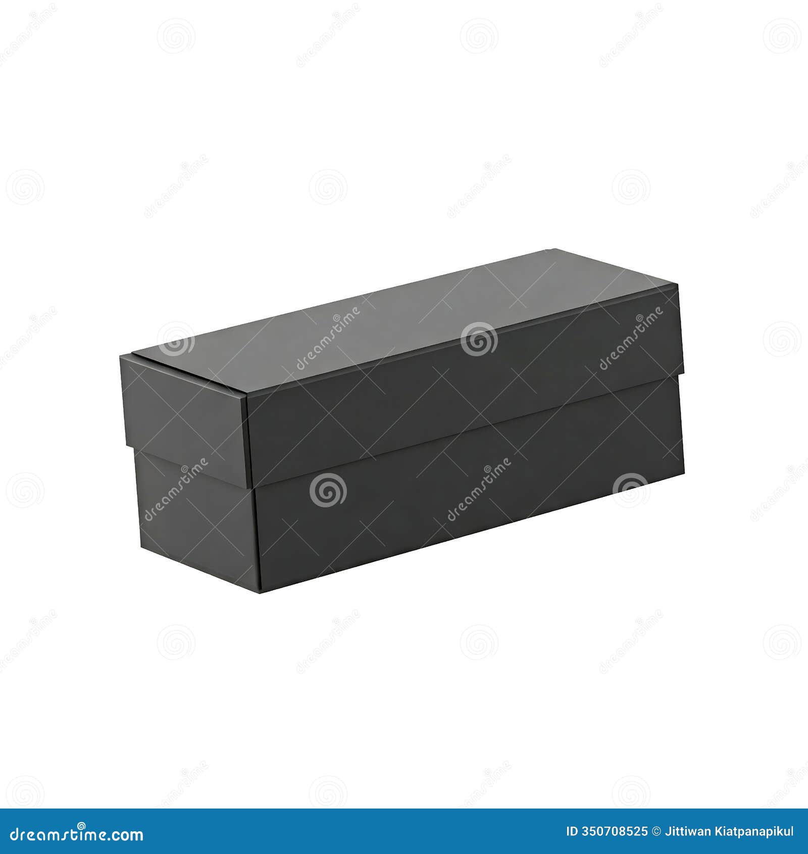 A Black Rectangular Box Isolated on White Background Stock Illustration ...