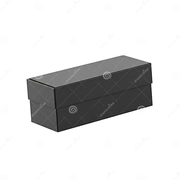 A Black Rectangular Box Isolated on White Background Stock Illustration ...