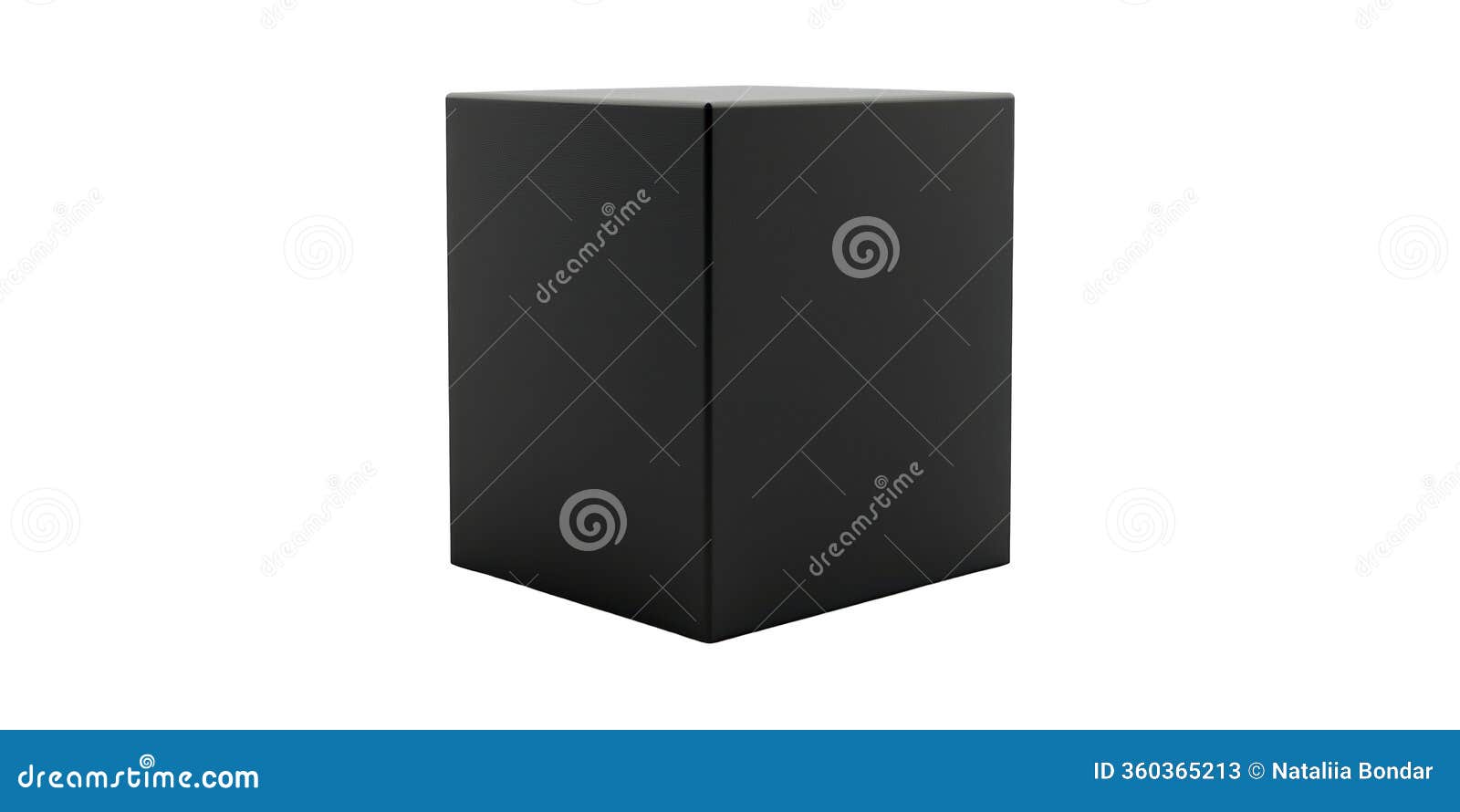 Black Rectangular Box with Minimal Design Isolated on Transparent ...