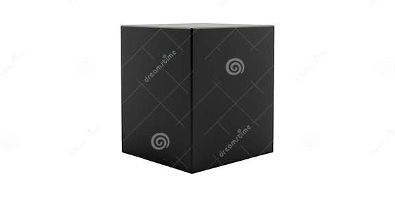 Black Rectangular Box with Minimal Design Isolated on Transparent ...