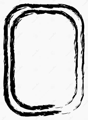 Black Rectangular Frame Isolated on White Stock Vector - Illustration ...