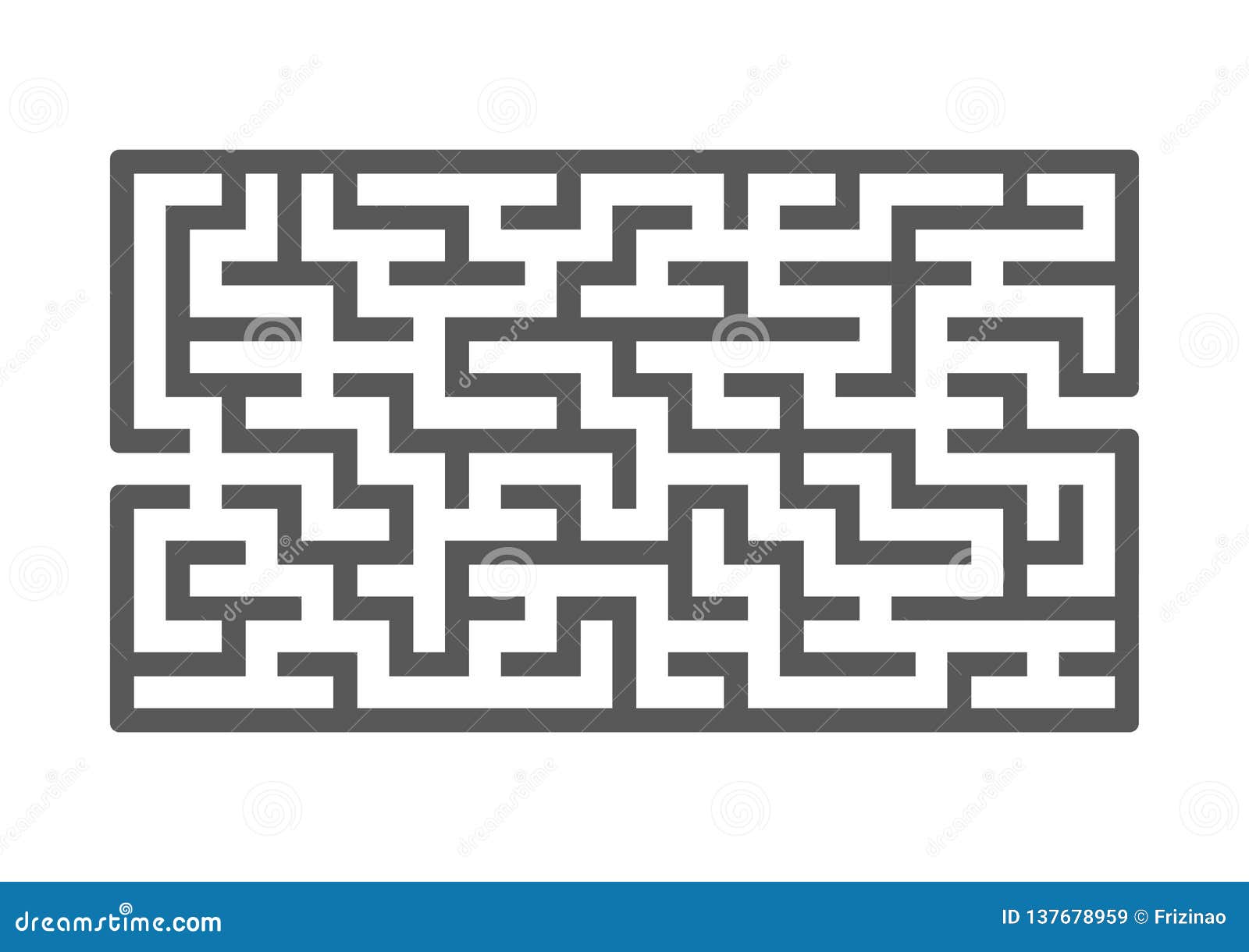 Black Rectangular Labyrinth. Game For Kids. Puzzle For Children. Maze ...