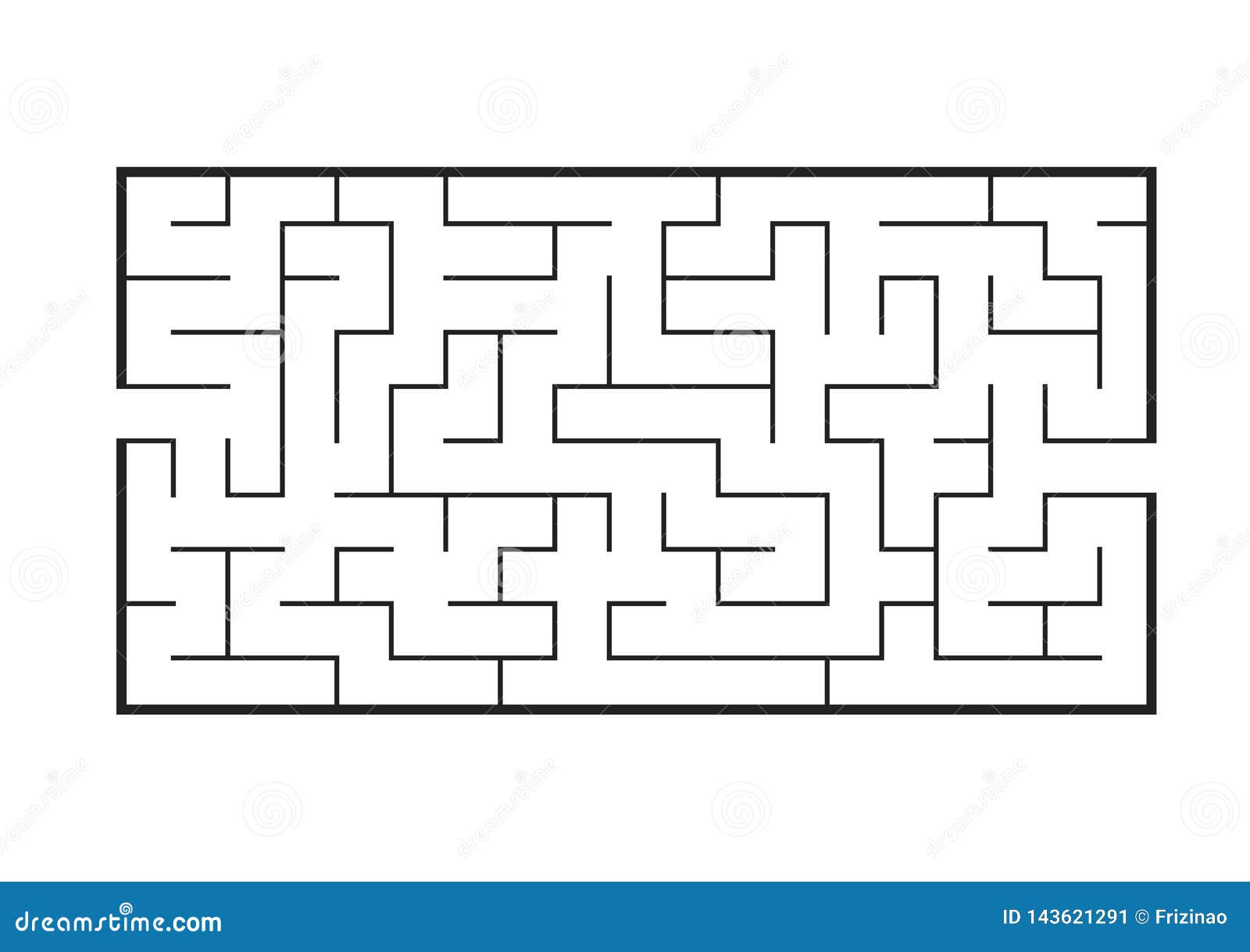 Black Rectangular Labyrinth. Game For Kids. Puzzle For Children. Maze ...