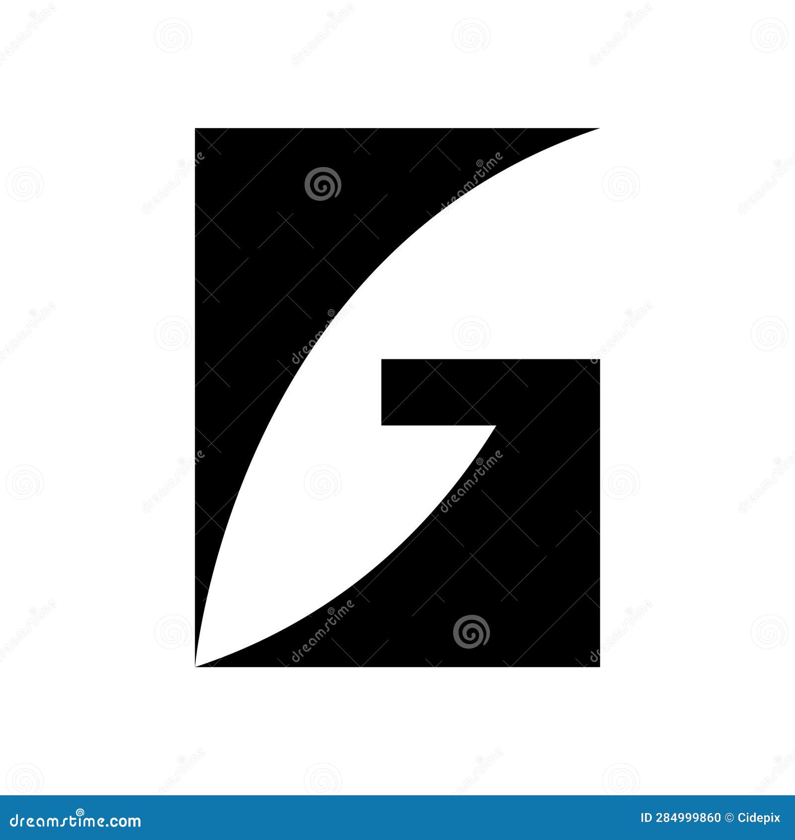 Black Rectangular Letter G Icon Stock Vector - Illustration of logos ...