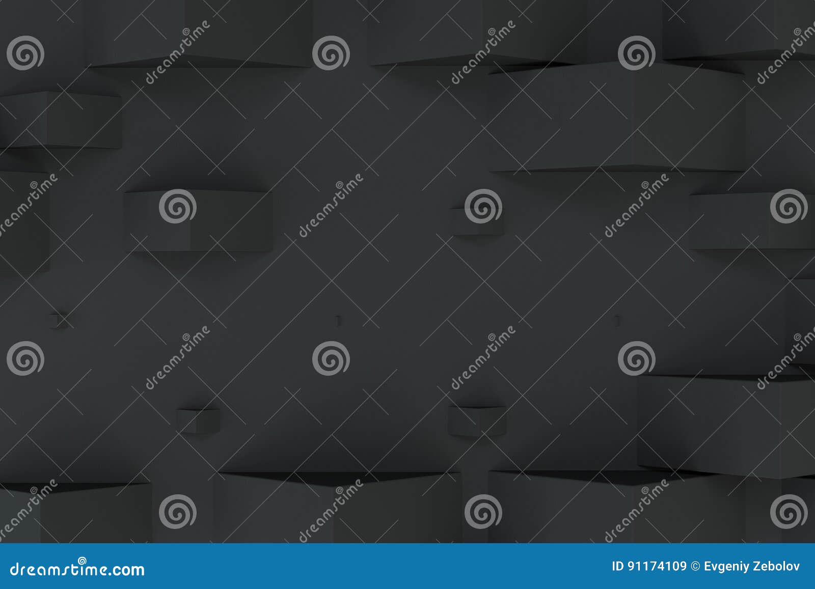 Black Rectangular Shapes of Random Size on Black Background Stock ...