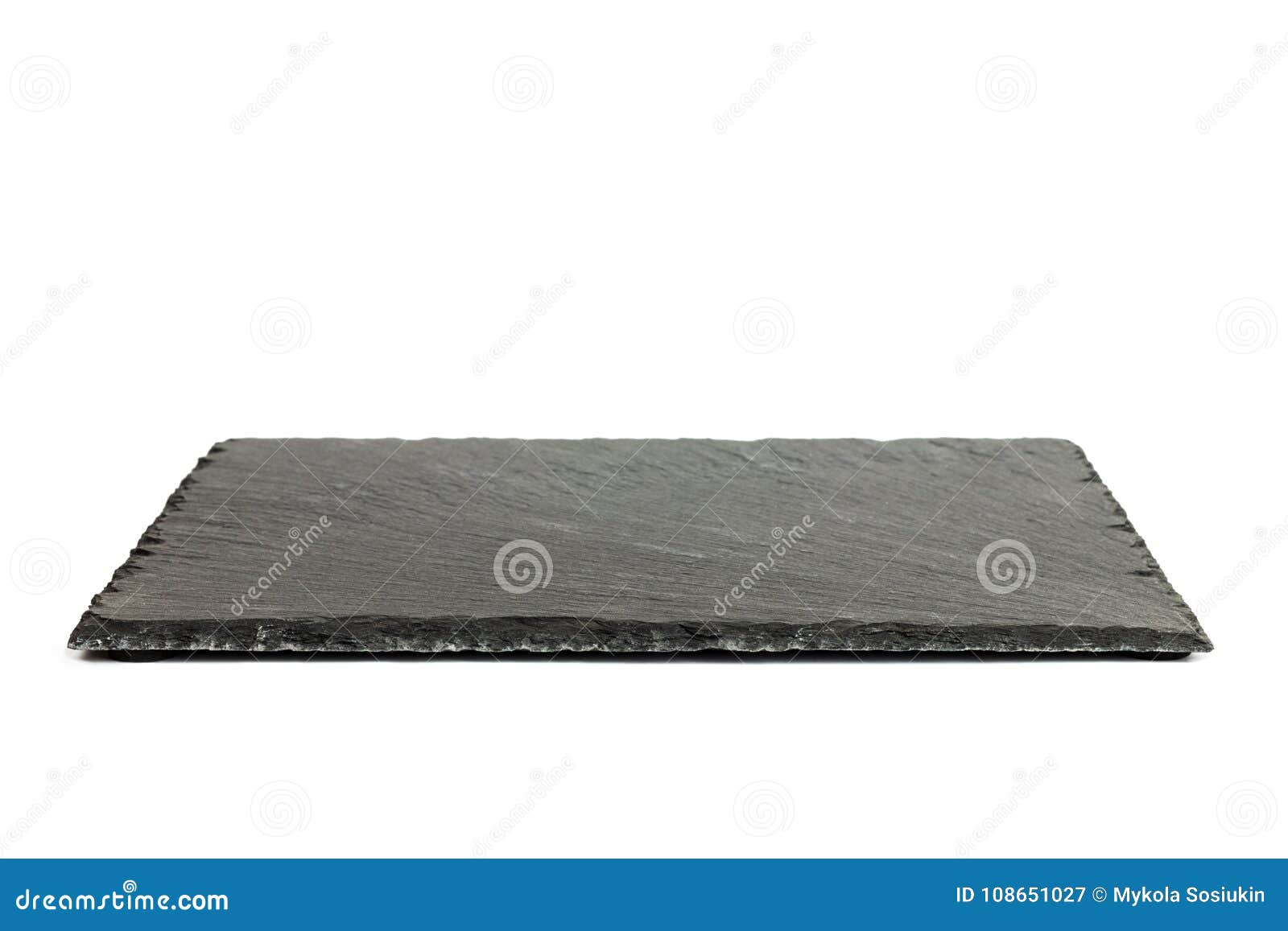 Black Rectangular Slate Board Isolated on White Background Stock Image ...