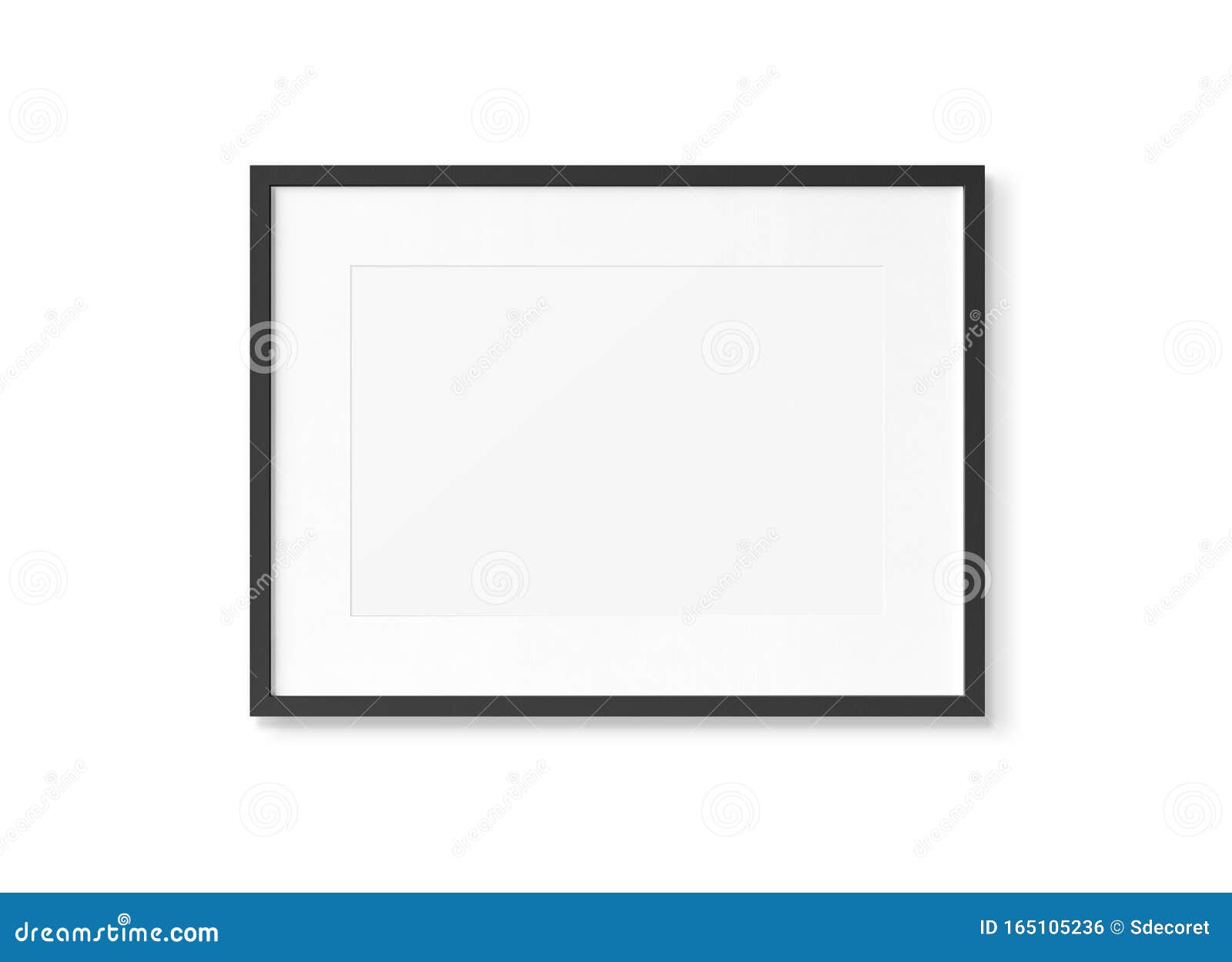 Black Rectangular Frame On A White Background, Illustration Of A ...