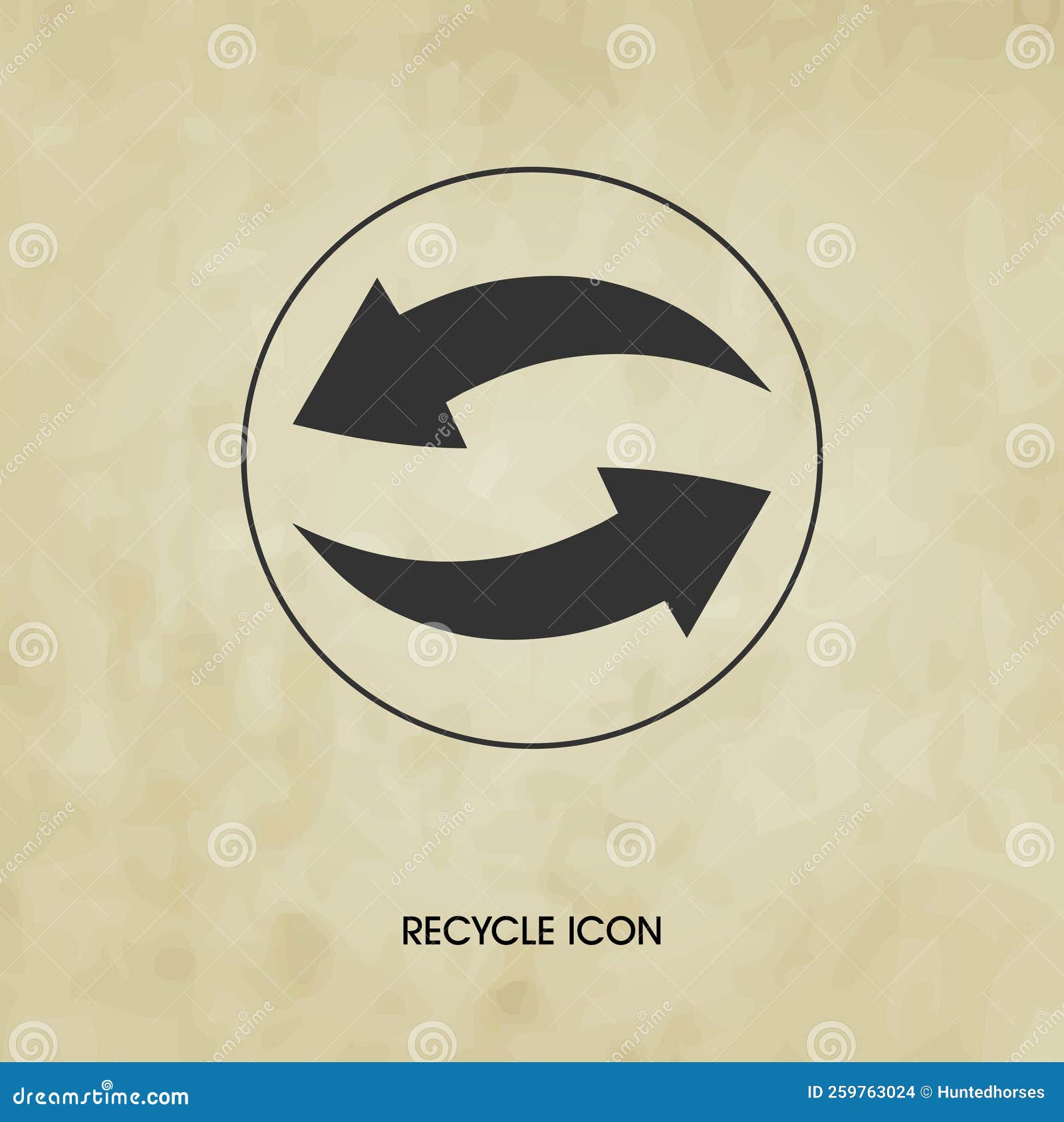 Recycle Icon Two Arrows