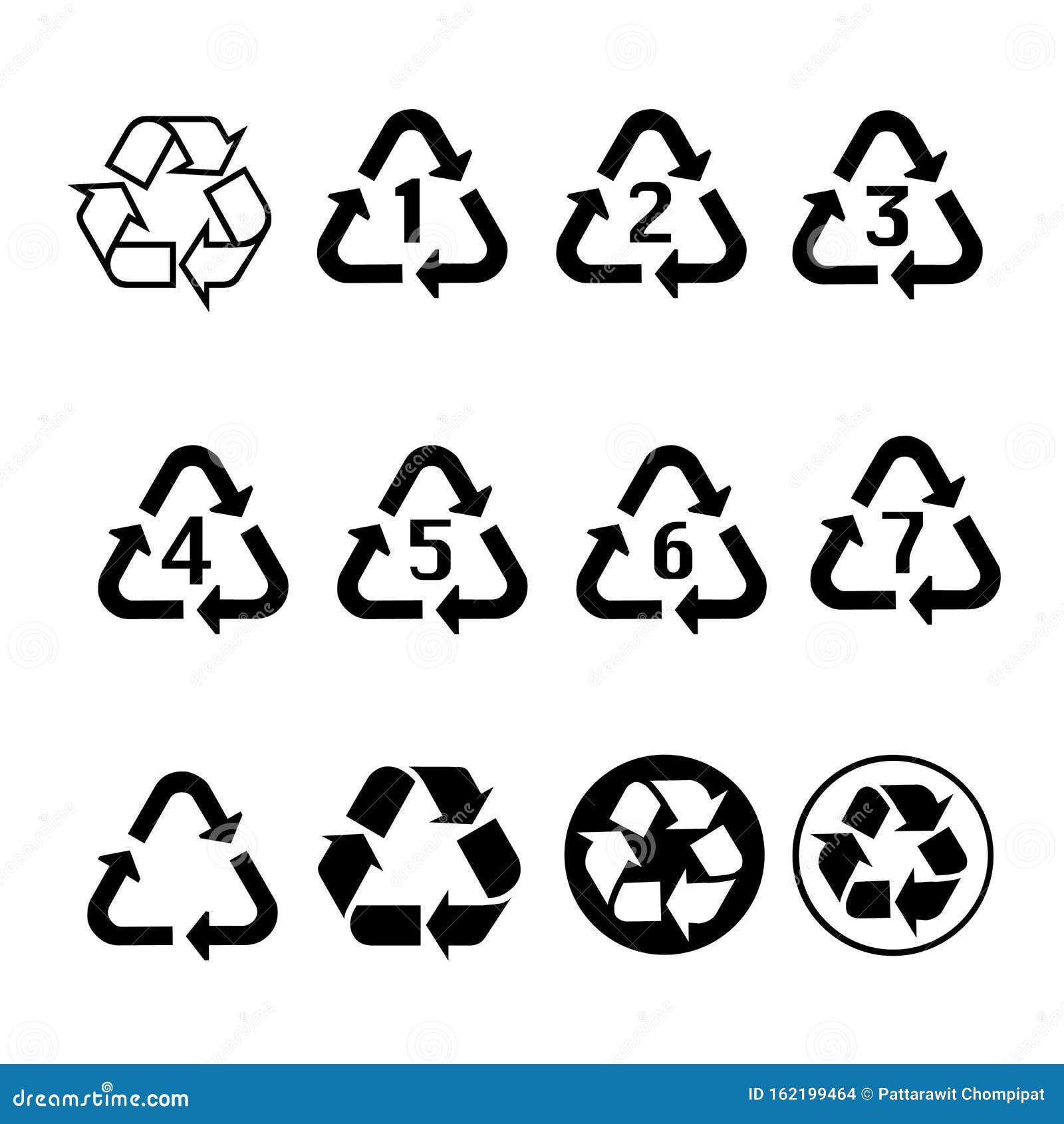 Black Recycle Symbol for Banner, General Design Print and Websites ...