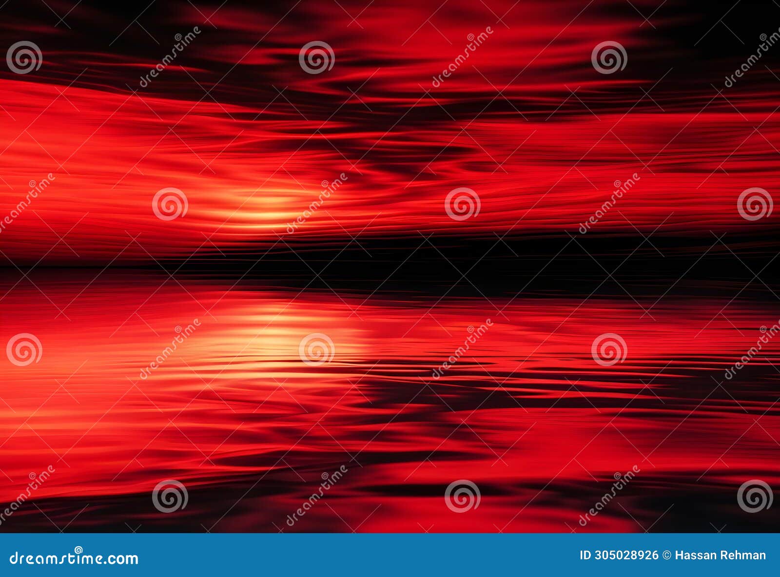 Black Red Abstract Background. Reflection of Light in Calm Water Stock ...