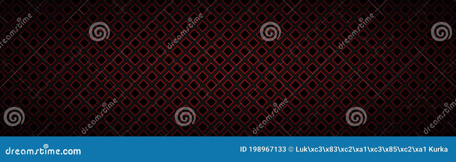 Black and Red Abstract Header with Outline of Squares. Simple ...