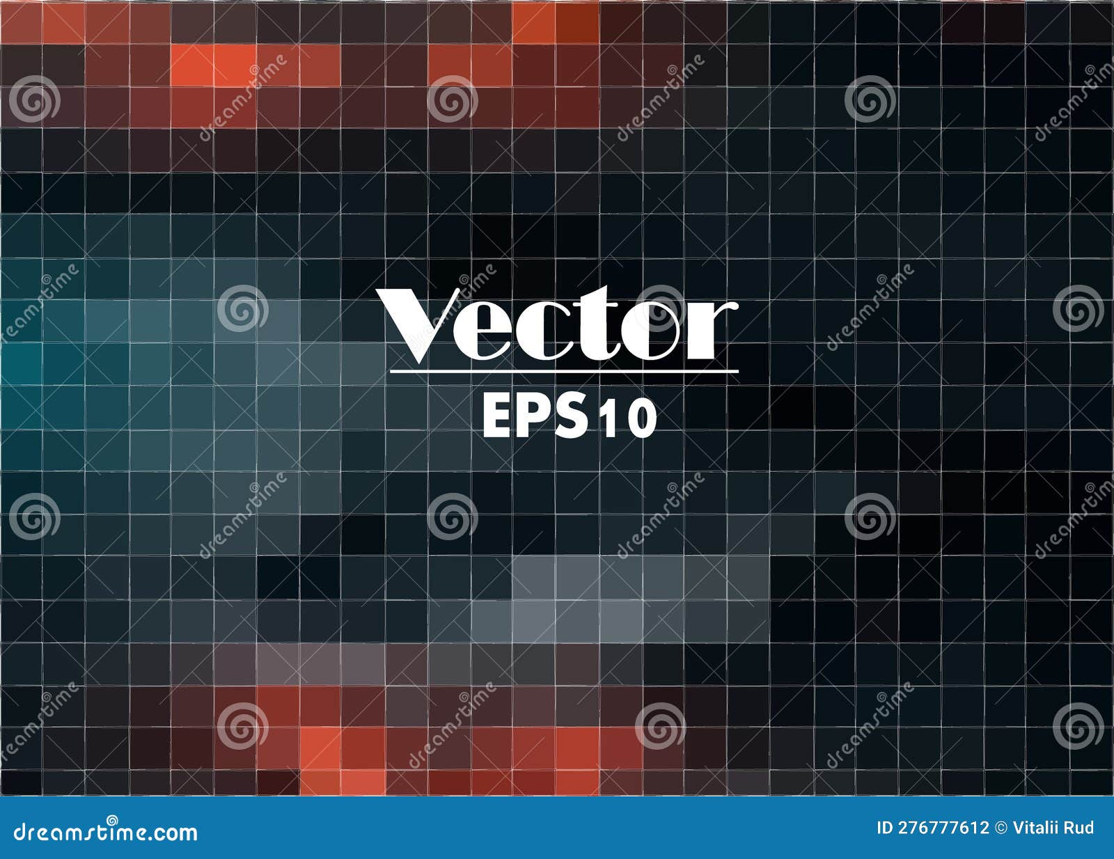 Black and Red Abstract Square Mosaic Tile Background Stock Illustration ...