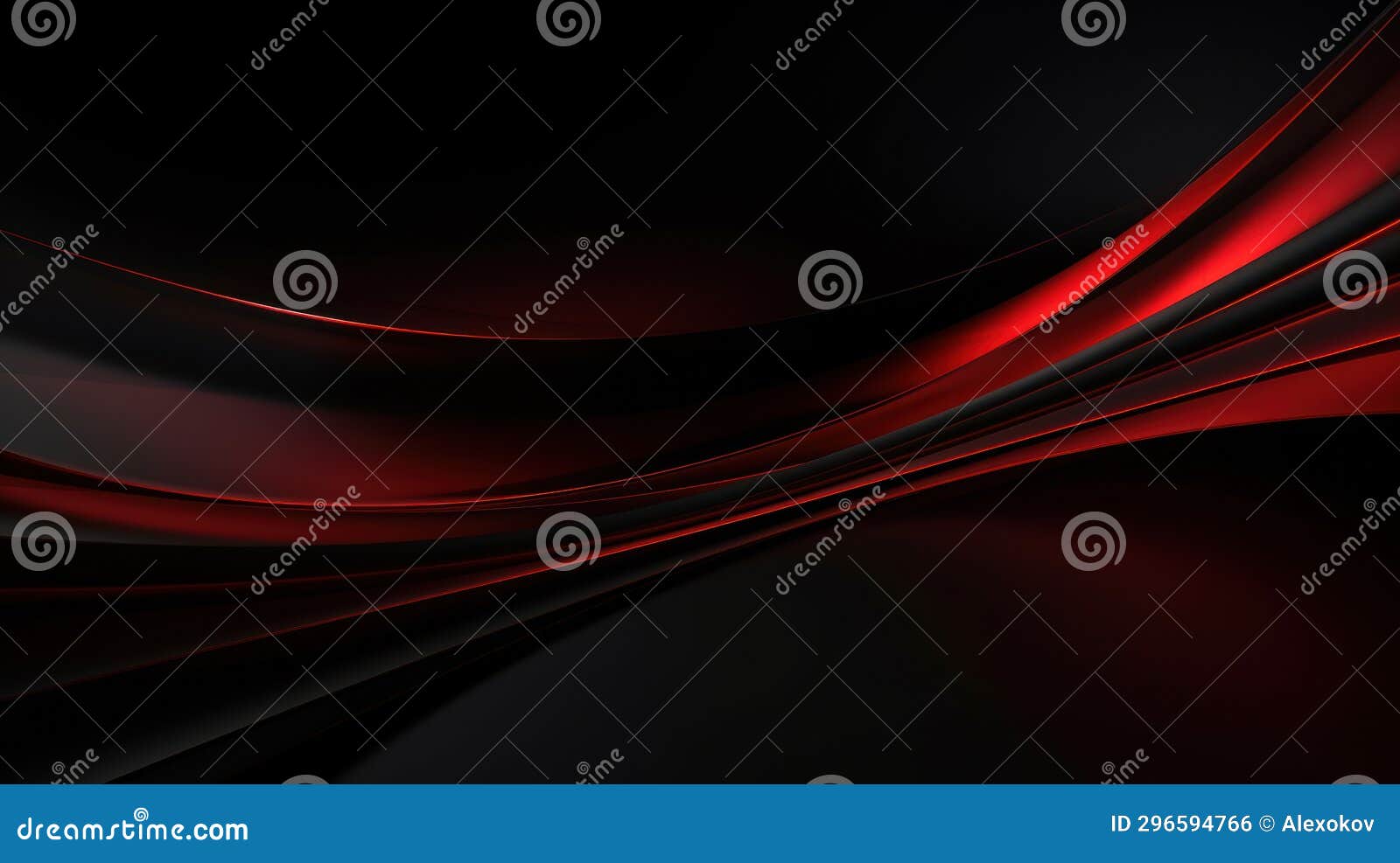 Black and Red Abstract Wavy Background. 3d Render Illustration Stock ...