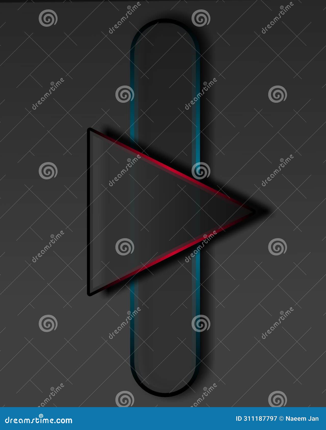 Black and Red Arrow Pointing Diagonally Up To the Right on a Gray ...