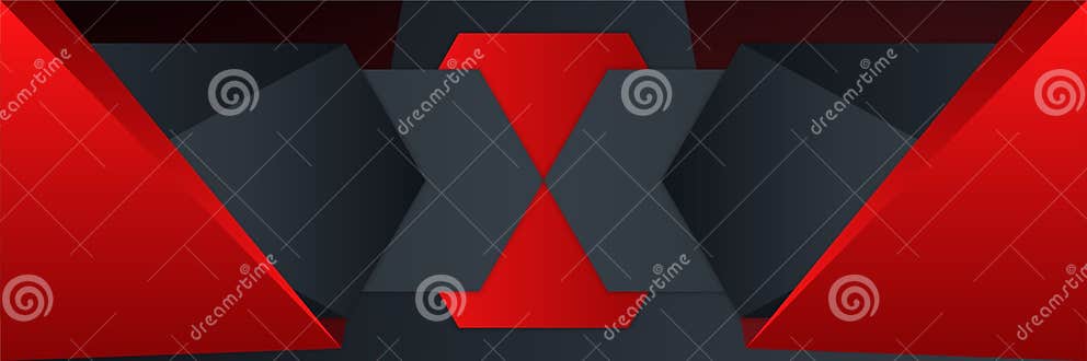 Black and Red Banner Background. Vector Abstract Graphic Design Banner ...