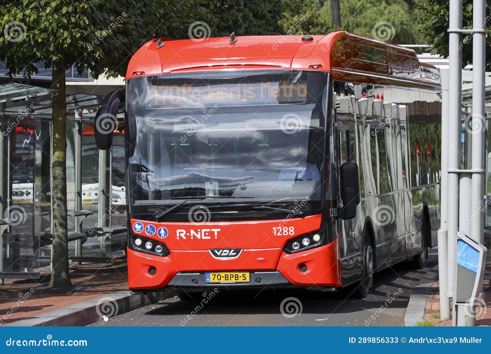 Black and Red Bus Runned by RET in R-NET Colors Editorial Stock Photo ...