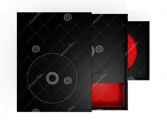 Black and red cd case box stock illustration. Illustration of plastic ...