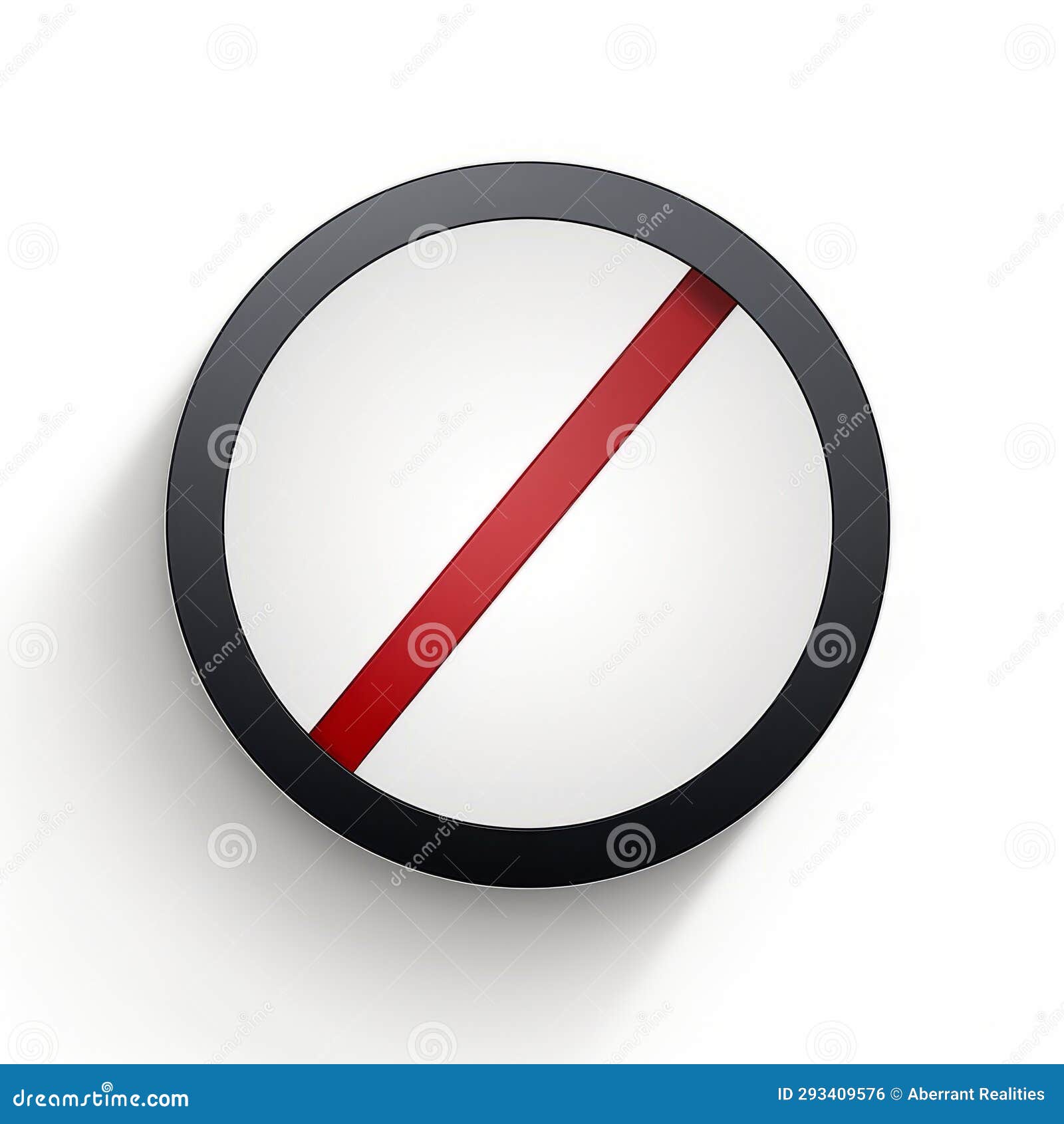 A Black and Red Circle with a No Entry Sign on it Stock Illustration ...