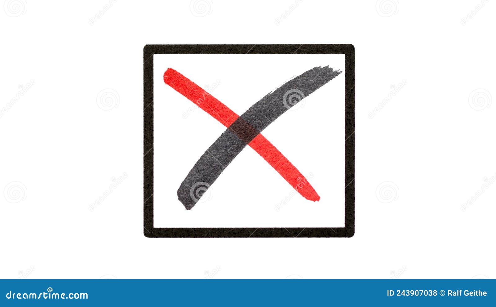 Black Red Cross in a Box on White Paper Stock Illustration ...