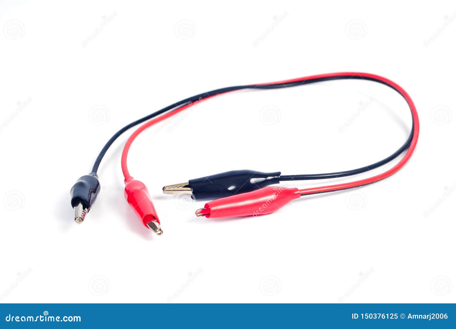Black and Red Electric Copper Clamp on White Stock Image - Image of ...