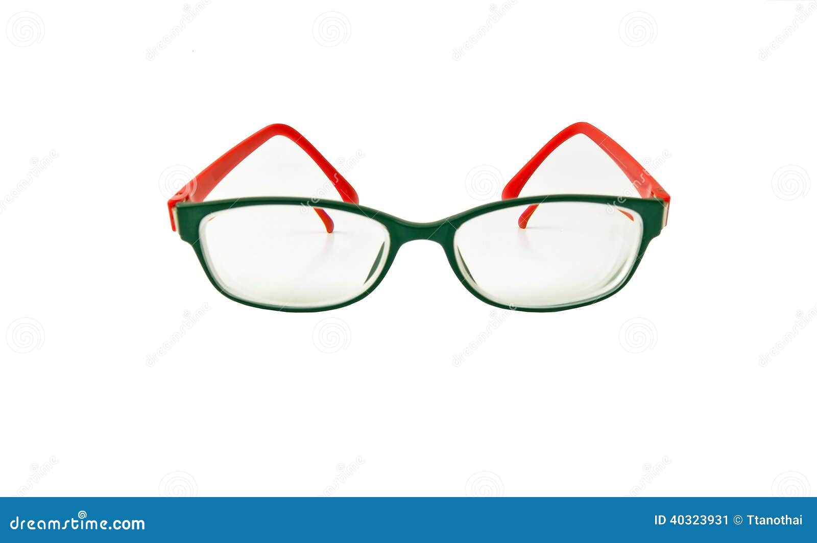 Black and Red Eye Glasses Isolated on White Background Stock Image ...