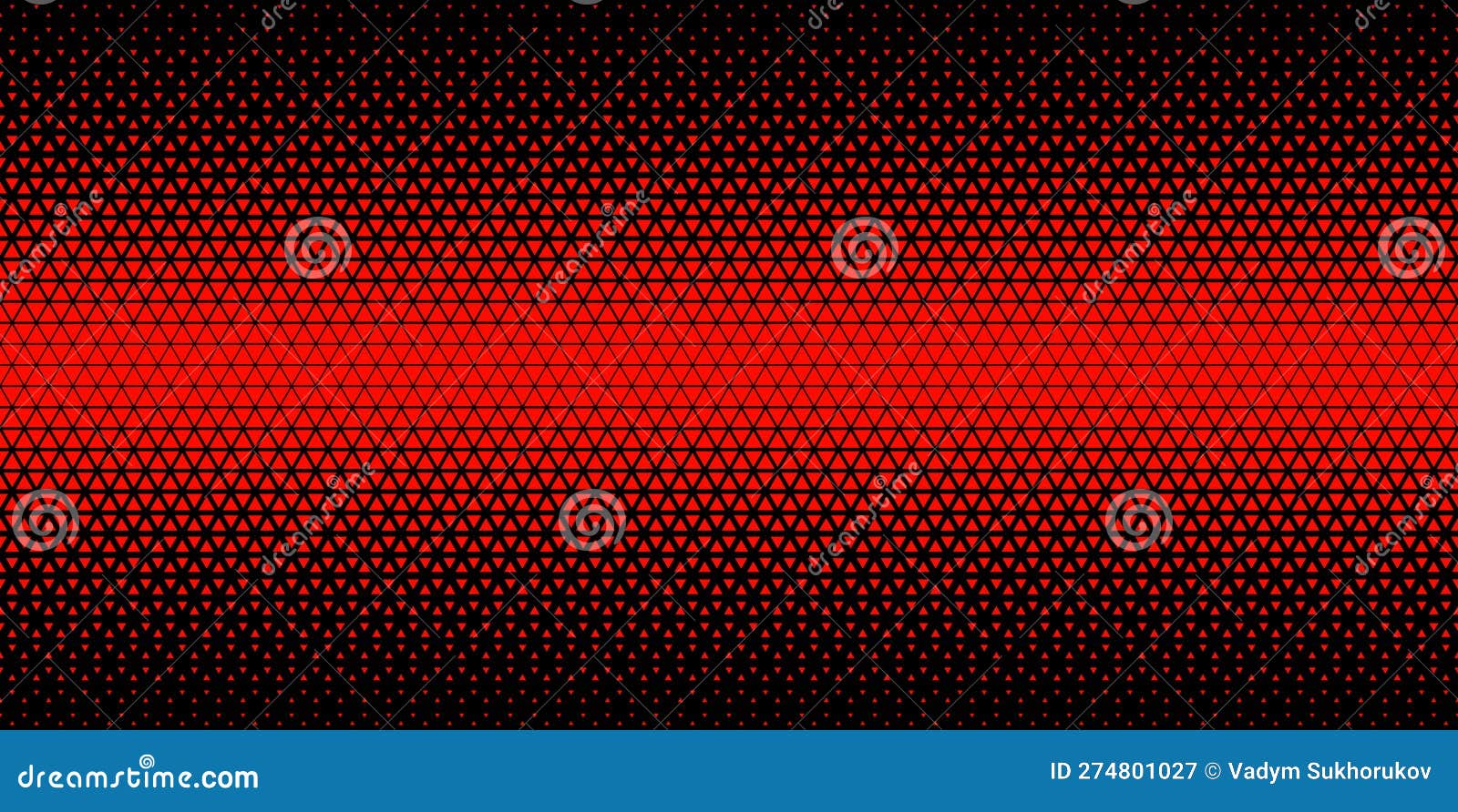 Black Red Halftone Triangles Pattern. Abstract Geometric Gradient ...
