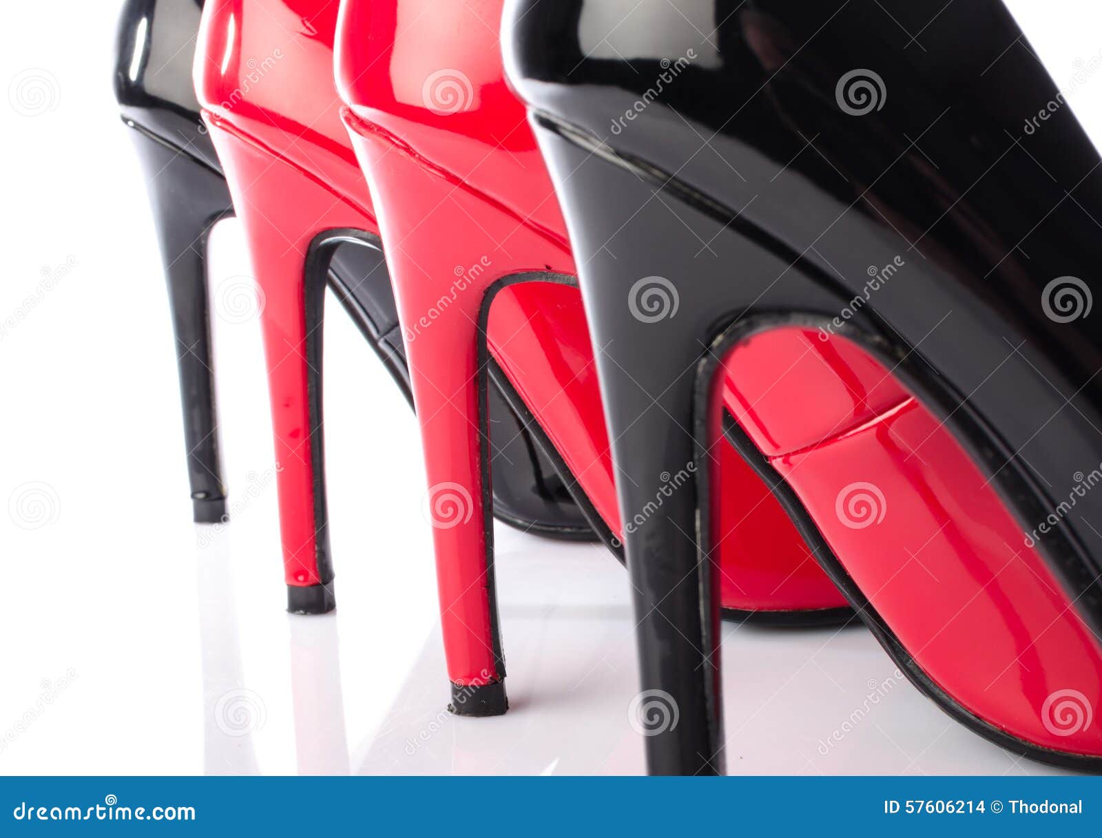 Black and Red High Heel Shoe Closeup Stock Photo - Image of glamour ...