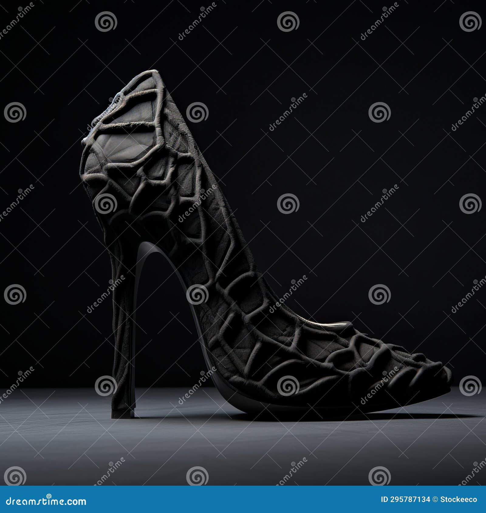 Dark Tonality 3d Printed Stiletto Shoe Design with Insect Construction ...