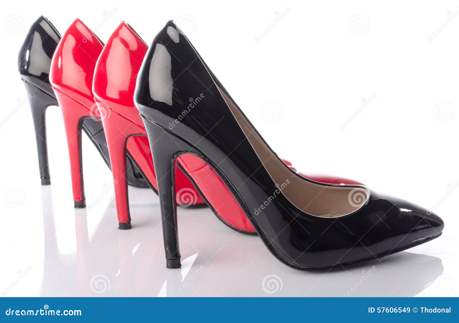 Black and Red High Heel Shoe Stock Image - Image of elegant, heels ...