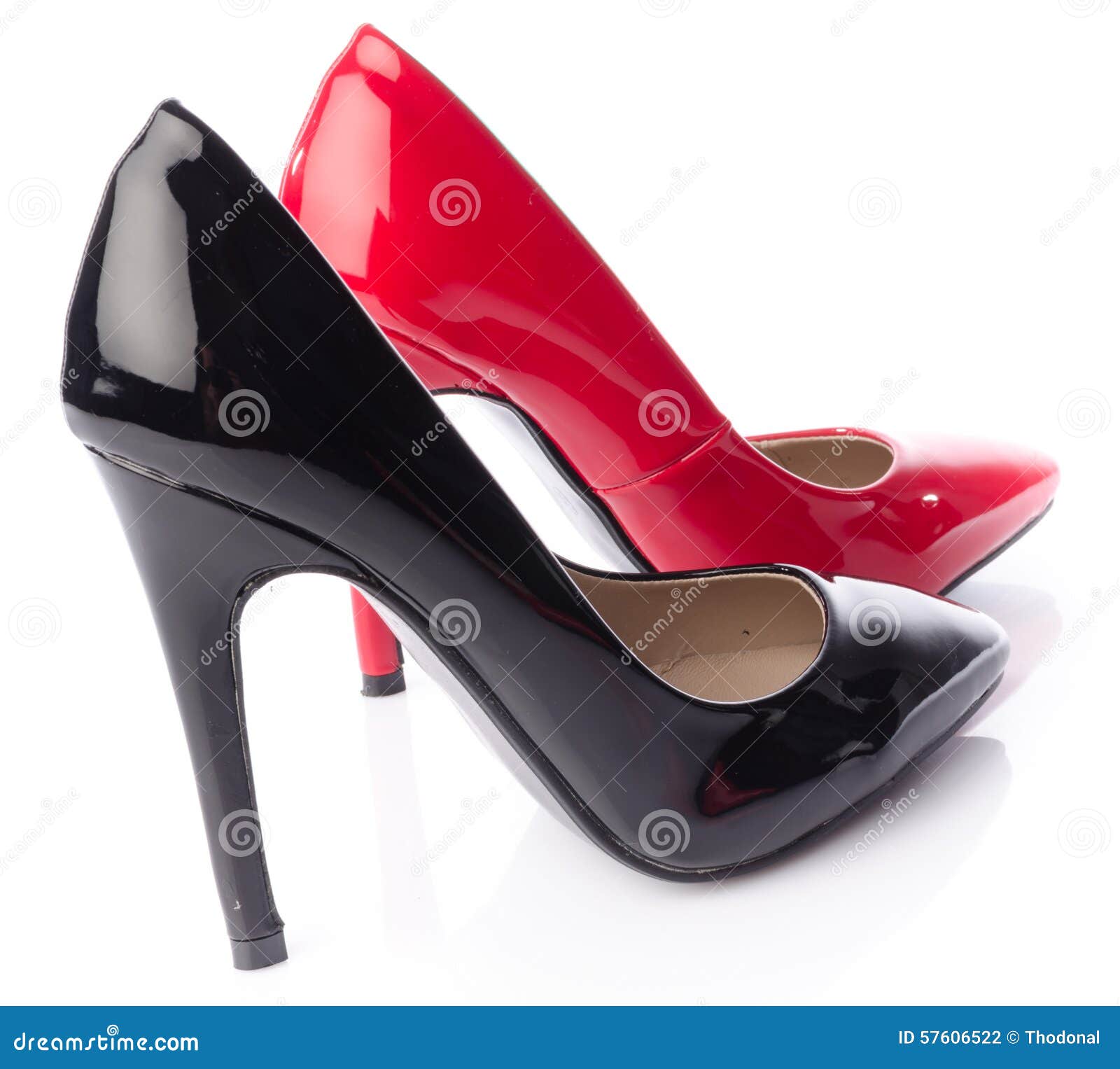 Black and Red High Heel Shoes Stock Photo - Image of fashion, female ...
