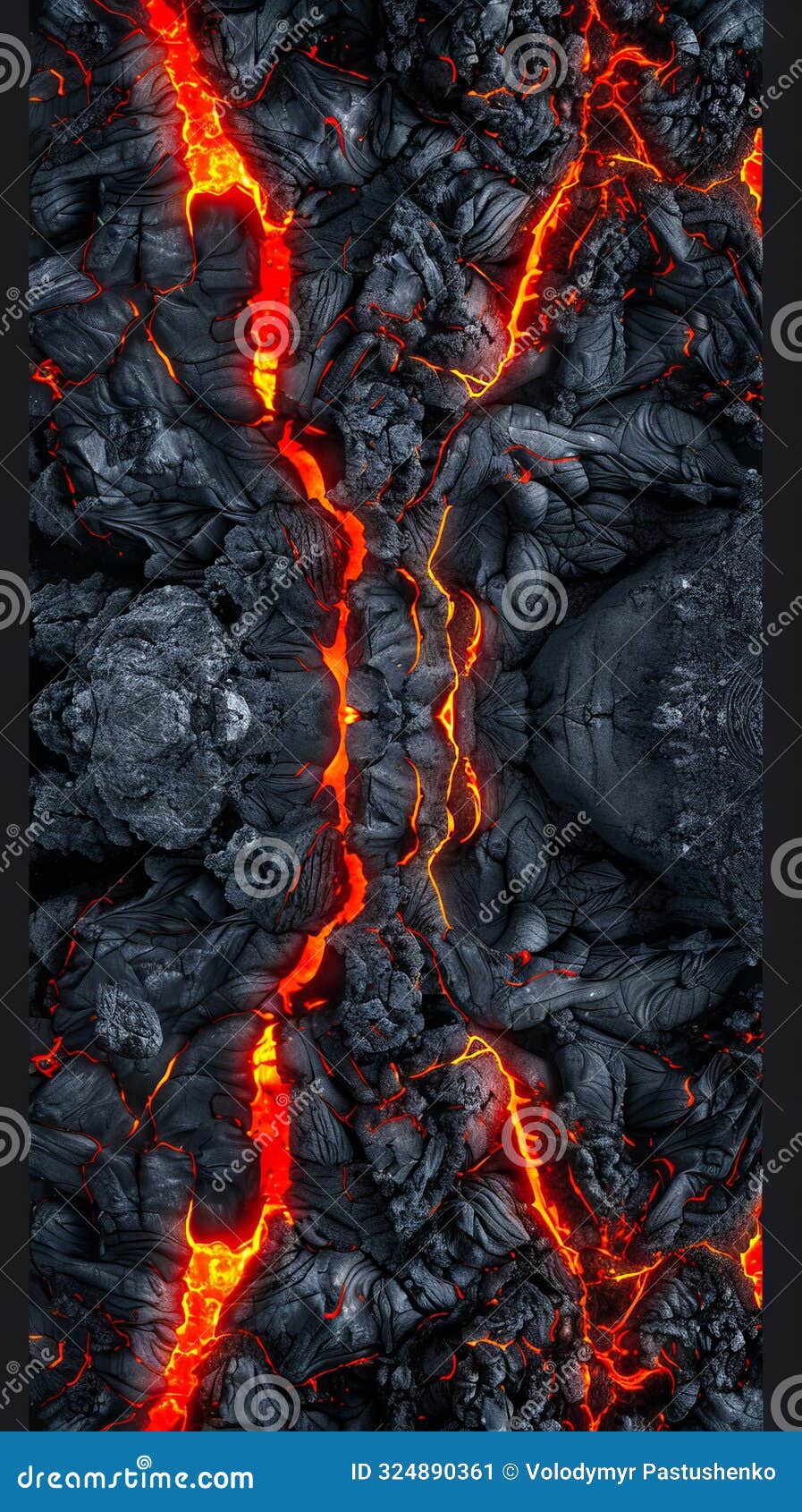 A Black and Red Lava Pattern with Flames Stock Image - Image of surface ...