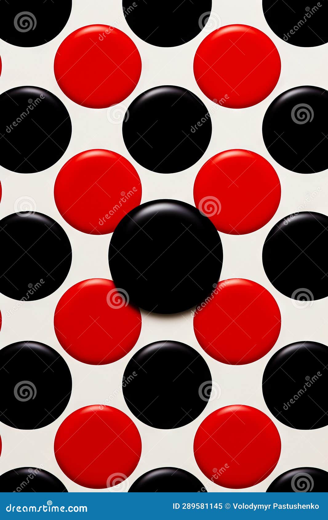 Black and Red Polka Dot Pattern with Black Circle. Generative AI Stock ...