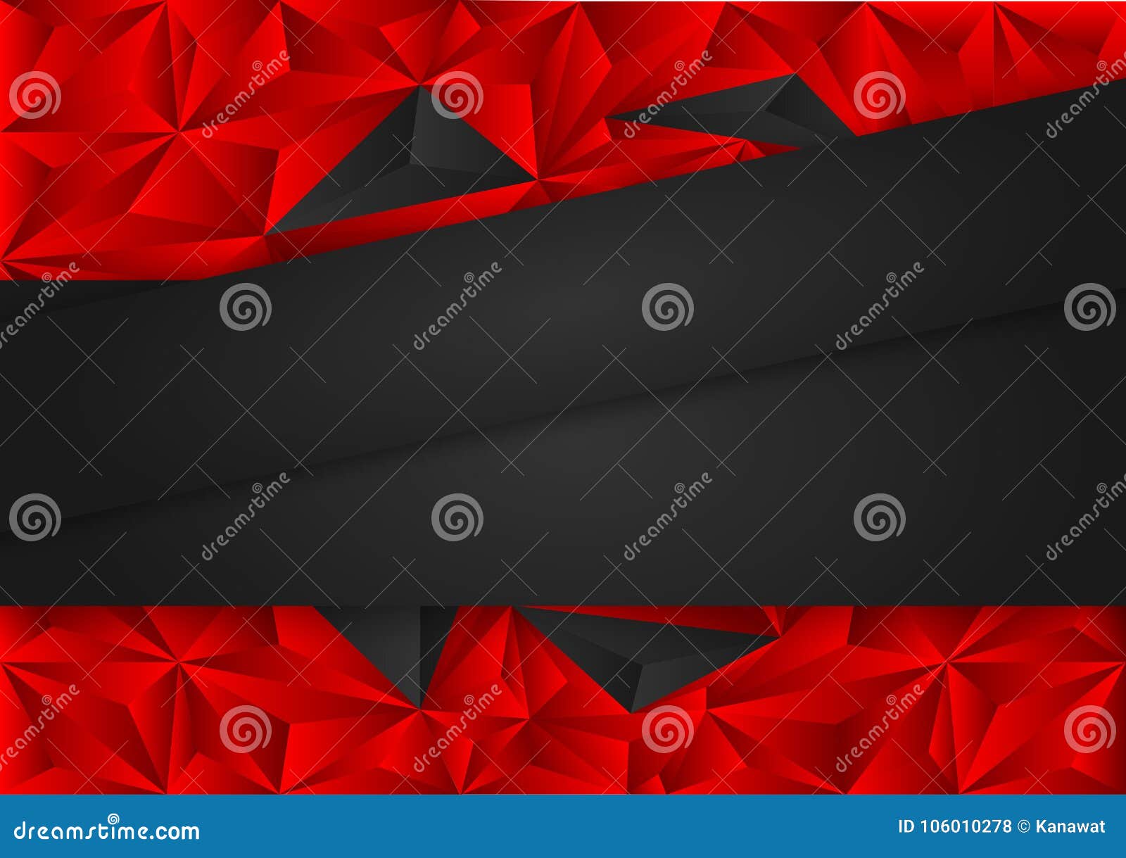 Black and Red Polygon Abstract Background, Vector Illustration Stock ...