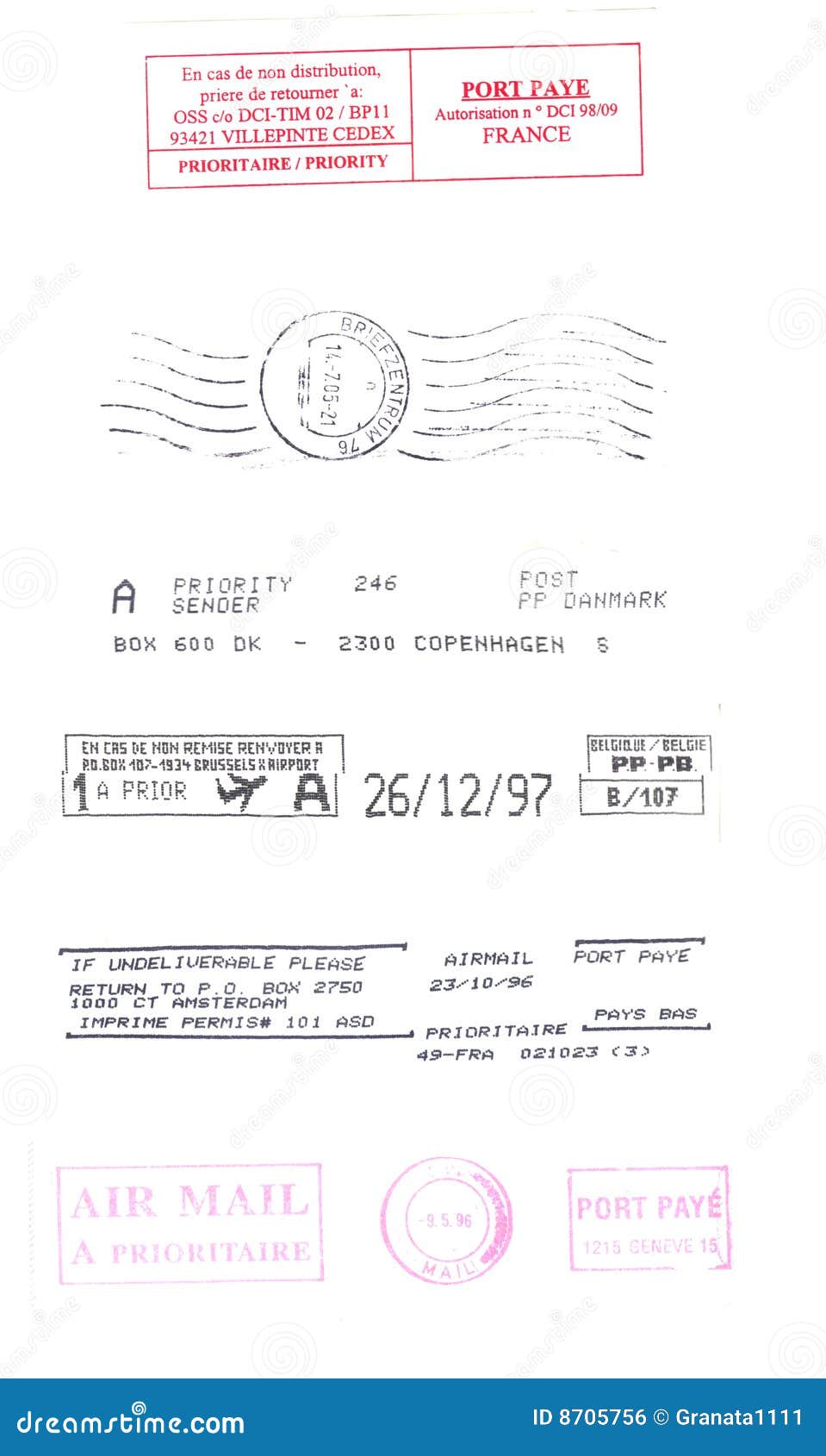 Black and red postmarks stock illustration. Illustration of airmail ...