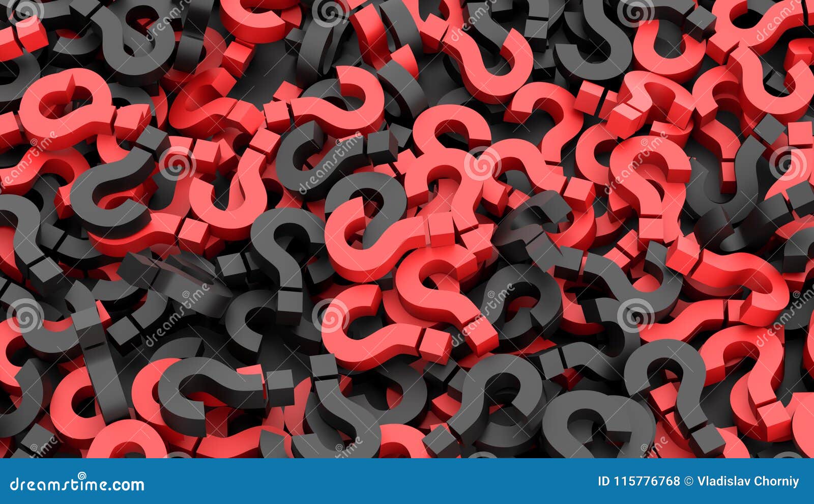 Black and Red Question Marks Stock Illustration - Illustration of ...