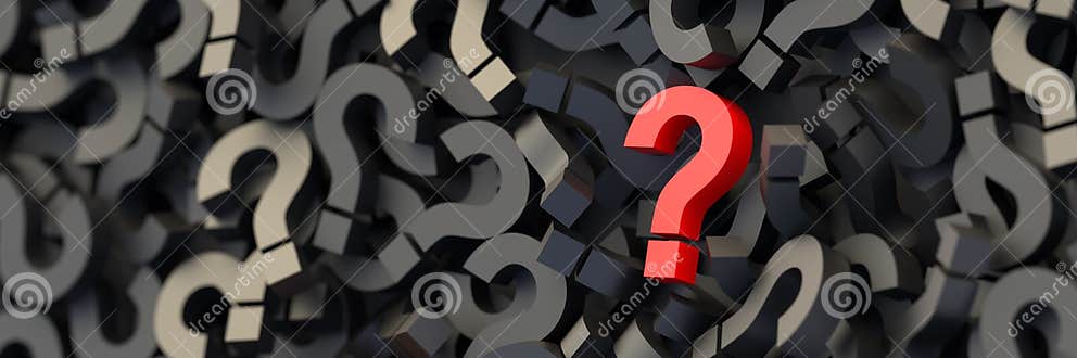 Black and Red Question Marks Stock Illustration - Illustration of ...