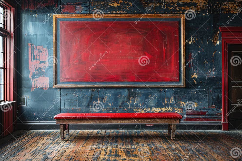 Black and Red School Board with Dark Backdrop: Modern Classro Stock ...