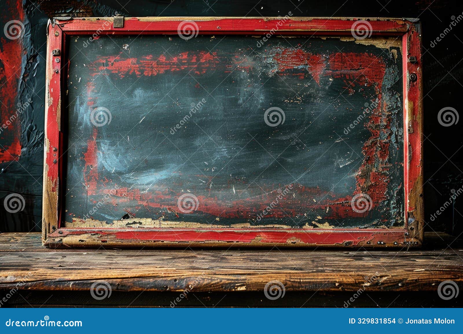 Black and Red School Board with Dark Backdrop: Modern Classro Stock ...