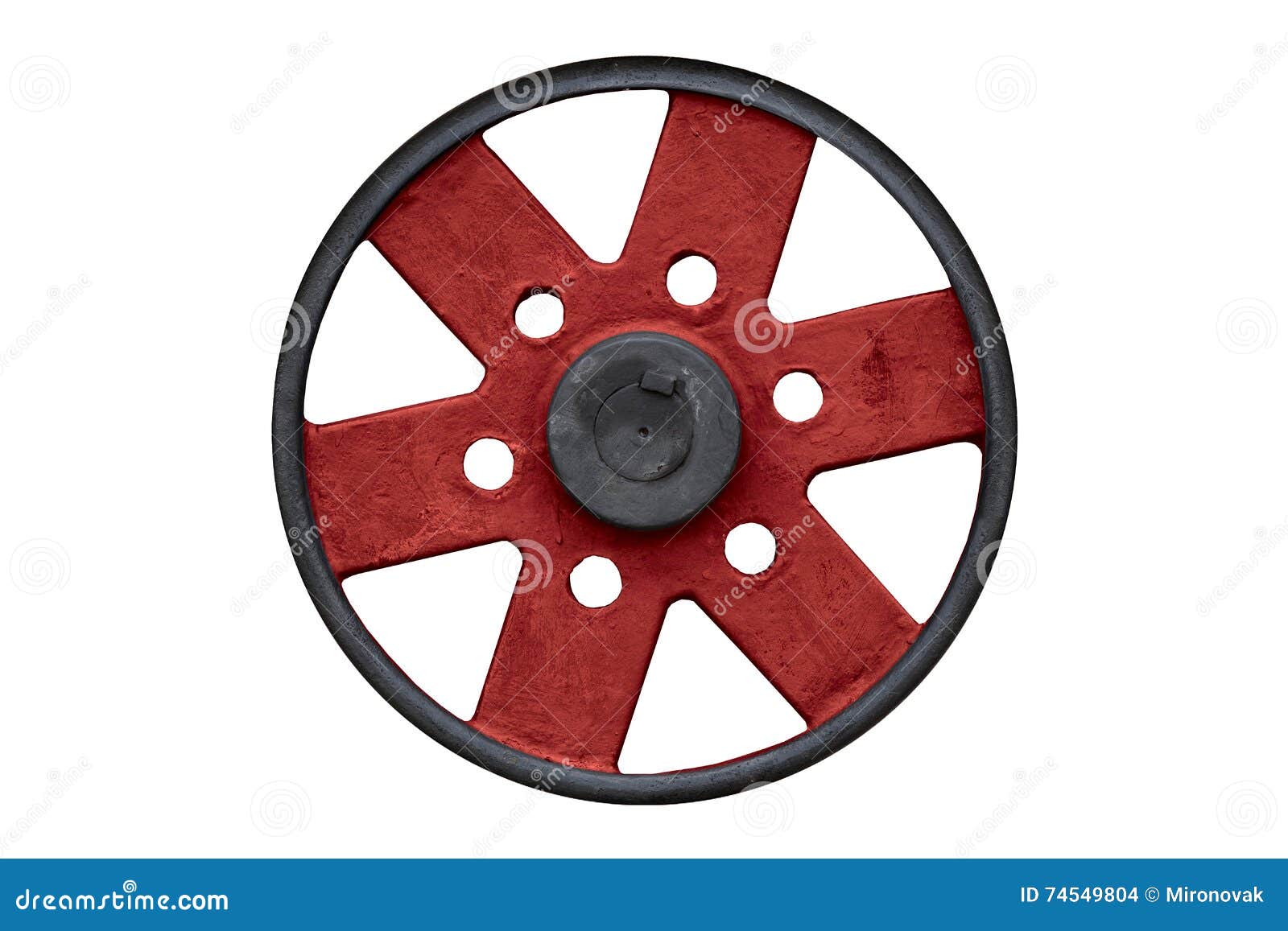 Black and red steel wheel stock photo. Image of flywheel - 74549804