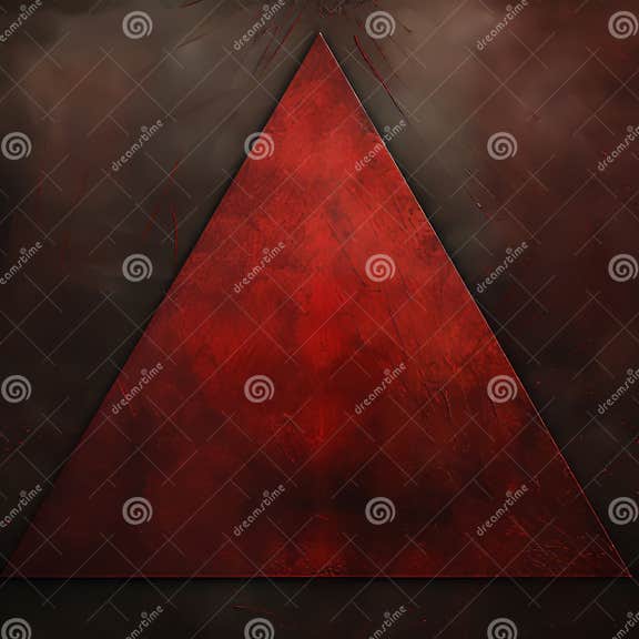 Dark Symbolism: Red Triangle Hd Wallpaper with Oil on Copper Style ...