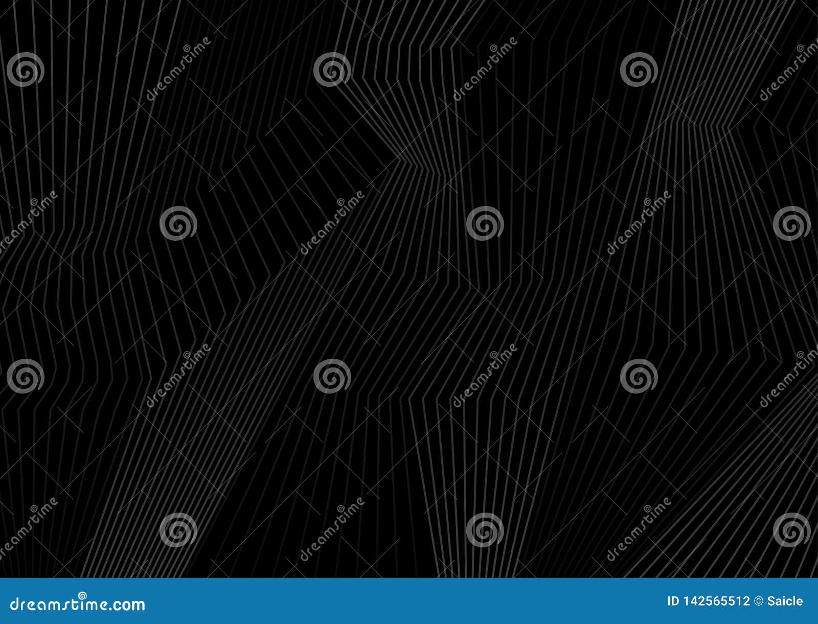 Black Refracted Curved 3d Lines Abstract Background Stock Vector - Illustration of abstract ...